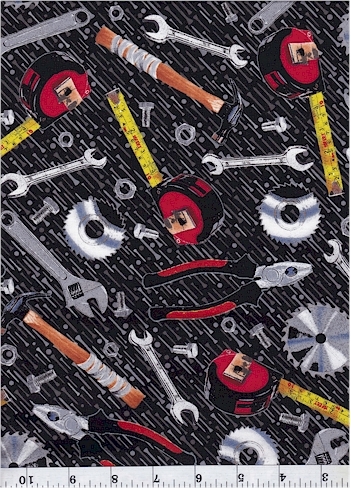 C4978 Benartex Fabrics, Tooling Around, Scattered Tools, Benartex ...