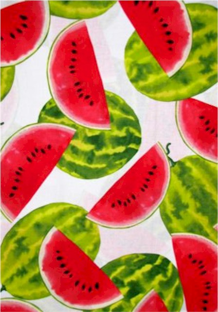 , Watermelons on Natural, Timeless Treasures, Fruits, Vegetables ...