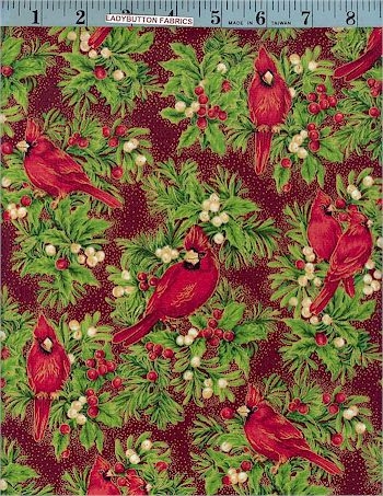 , Red Cardinals Gold Accented Vip Exclusive, Holiday Prints, Ladybutton ...