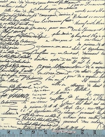 , Old Script Detailed Michael Miller, Michael Miller Fabrics ...