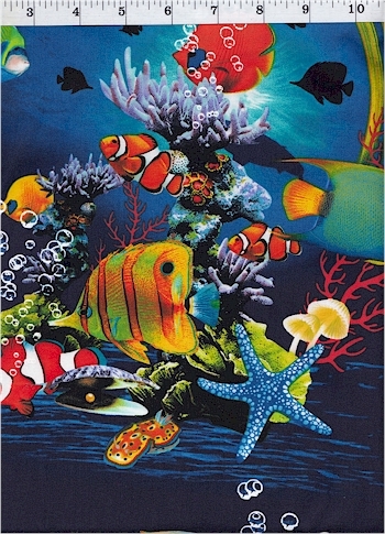 , Reef, Saltwater Fish, Benartex Fabrics, Novelty Prints, Ladybutton ...
